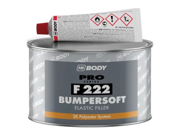 HB Body F222 Bumpersoft Elastic Filler (Black) 1kg - Greymoon Online